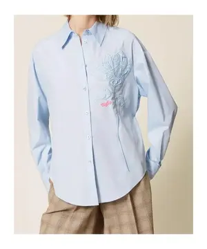 TWINSET Floral Embroidered Shirt