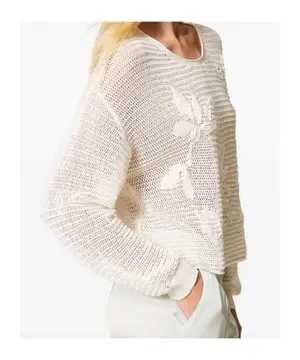 TWINSET Embroidered Round Neck Sweater