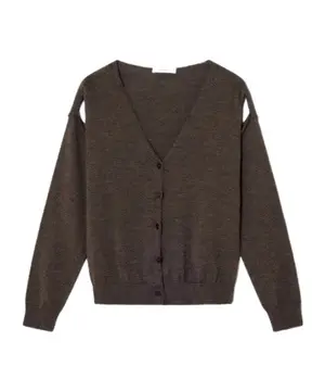 Gimaguas Coucou Shoulder Cutouts Cardigan - Brown