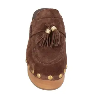 Rag & Bone Suede Platform Clogs With Tassel Detail