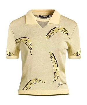 Jacquemus Two-tone Knit Short Sleeve Top - Yellow
