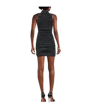 DIESEL® Two-tone Sleeveless Turtleneck Knit Dress