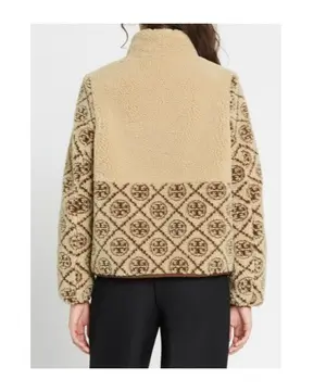 Tory Burch Logo Fleece Zip Jacket