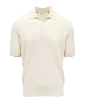 Brunello Cucinelli Short-sleeve Buttoned Polo Shirt