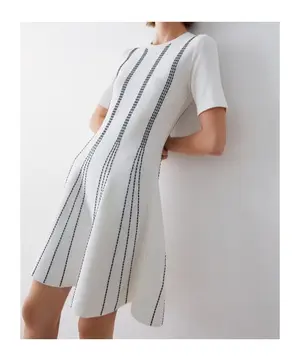 Liu Jo Knitted Dress With Contrasting Seams