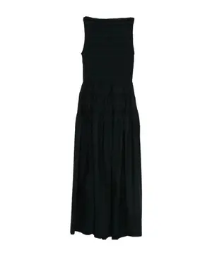 DÔEN Sleeveless Shirred Midi Dress