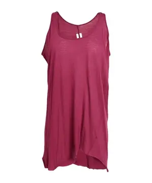 Rick Owens Solid Color Sleeveless T-shirt - Red