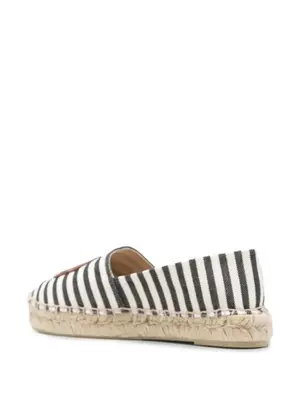 ANINE BING Paloma Striped Logo Espadrilles
