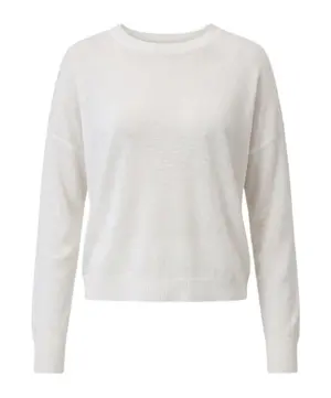 Closed Crewneck Long Sleeve Sweatshirt - White