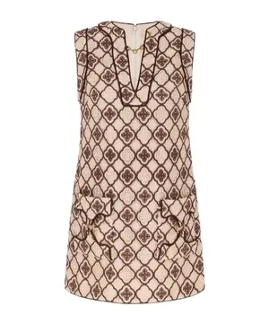 Zimmermann Luna Guipure Mini Shift Dress - Nude