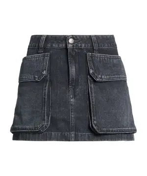DIESEL® Denim Pencil Skirt With Designer Plaque
