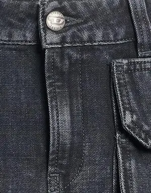 DIESEL® Denim Pencil Skirt With Designer Plaque
