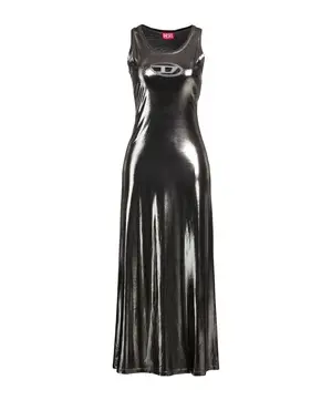 DIESEL® Sleeveless Metallic Jersey Maxi Dress