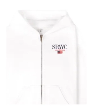 SPORTY  RICH Sporty & Rich Zipped Hooded Sweatshirt