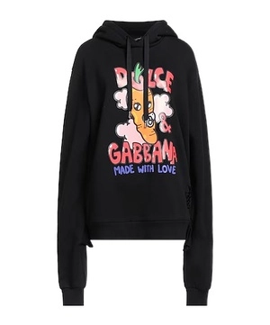 Dolce & Gabbana Solid Print Hoodie - Black