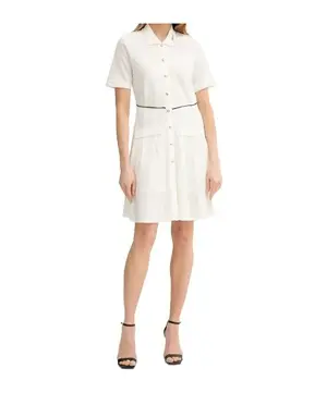 Liu Jo Collar-detail Button-up Mini Dress - Off-white
