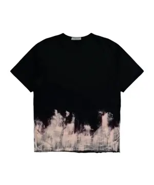 Yohji Yamamoto 30/- Discharged Combed Ps Round Neck T-shirt