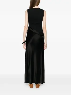 Nanushka Draped Sleeveless Maxi Dress - Black