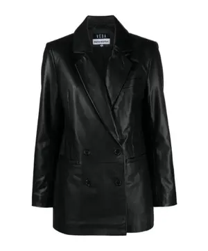REFORMATION Veda Dalia Leather Blazer