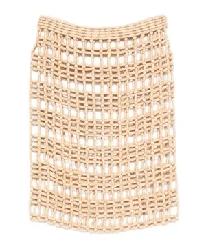 TOTEME Beaded Grid Midi Skirt