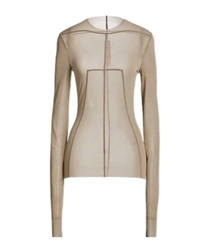 Rick Owens Solid-color Stretch T-shirt - Nude