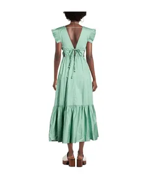 Farm Rio Flared Maxi Dress With Pleated Details