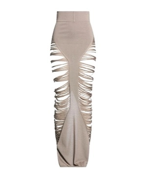 Rick Owens Metallic Knitted Pencil Skirt