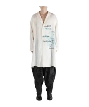 Yohji Yamamoto Printed Linen Coat