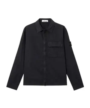 Stone Island Logo-patch Flap-pocket Zipped Overshirt