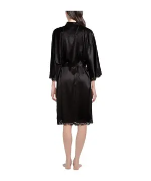 Dolce & Gabbana Satin Robe With Lace Trims