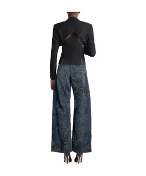 DIESEL® Dark Wash Wide-leg Jeans