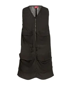 DIESEL® Solid-colored Sleeveless Dress - Black