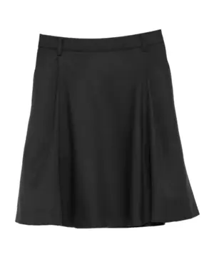 LOW CLASSIC A-line Midi Skirt - Dark Gray