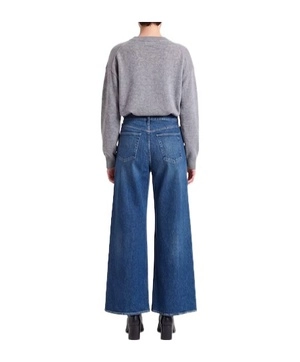 Rag & Bone Dark Wash Loose-fit Wide-leg Jeans - Blue