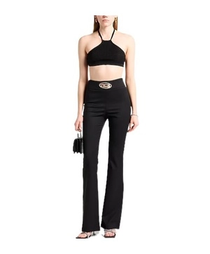 DIESEL® Comfort Stretch Flare Pants With Embellished Logo