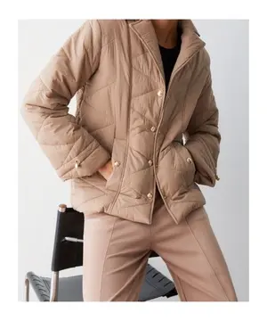 Liu Jo Quilted Belted Jacket - Beige