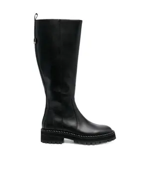Liu Jo Knee-high Leather Boots With Side Zip