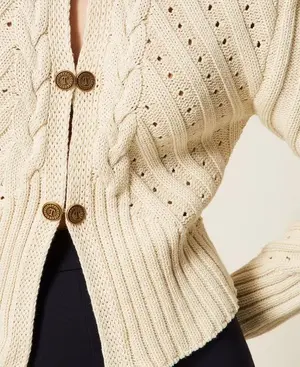 TWINSET Plaid Knitted Button-up Cardigan