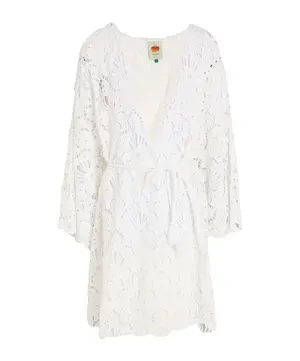 Farm Rio Lace V-neck Belted Mini Dress