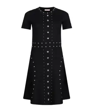 Liu Jo Studded Knit Mini Dress - Black