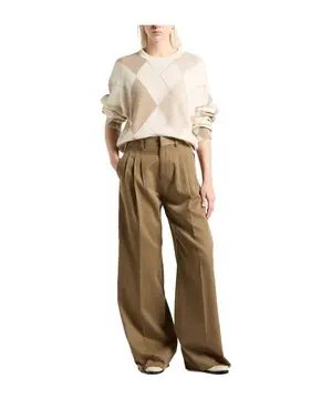Burberry Solid Color Casual Trousers