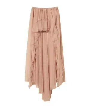 TWINSET X Myfo Asymmetric Tulle Skirt - Nude