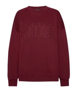 ROTATE BY BIRGER CHRISTENSEN Crewneck Long Sleeve Letter Print Sweatshirt