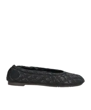 Burberry Leather Embroidered Ballet Flats