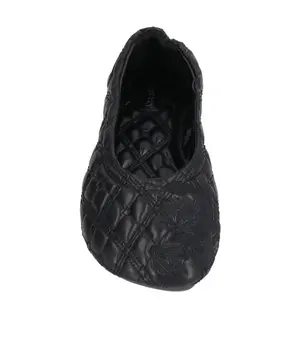 Burberry Leather Embroidered Ballet Flats
