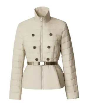 Mackage Serafina Quilted Belted Jacket - Nude