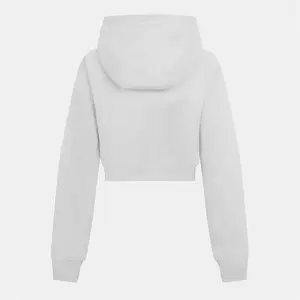 Casablanca Cropped Hooded Sweatshirt With Printed Embroidery