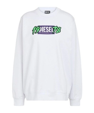 DIESEL® Solid-color Long-sleeved Sweatshirt - White