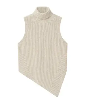 Nanushka Fennec Knitted Turtleneck Vest - Nude