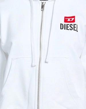 DIESEL® Solid-color Hoodie Jacket